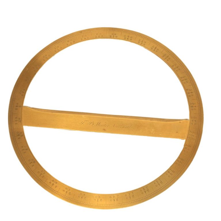 Antique Circular Brass Protractor – Geoff Allnutt Clocks